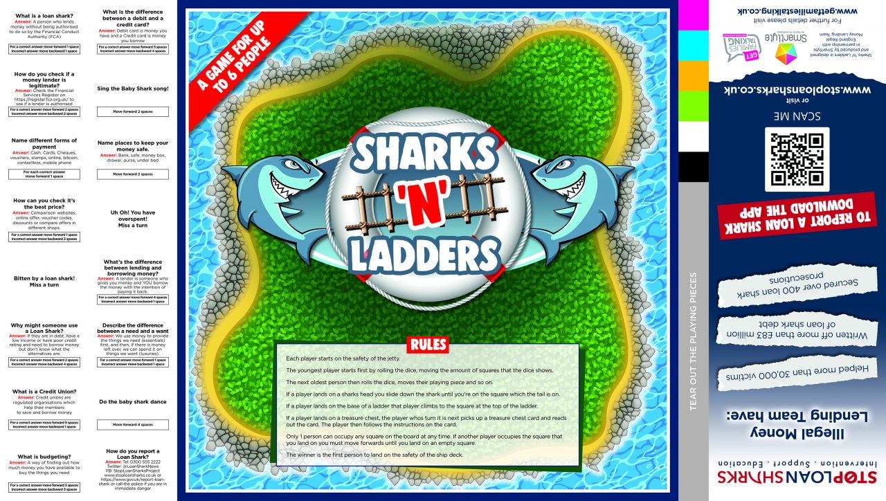 Sharks and ladders board game | Get Families Talking